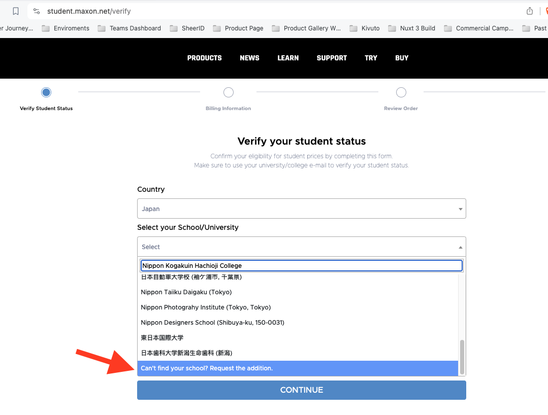 Student License: What if I don't see my school listed during ...